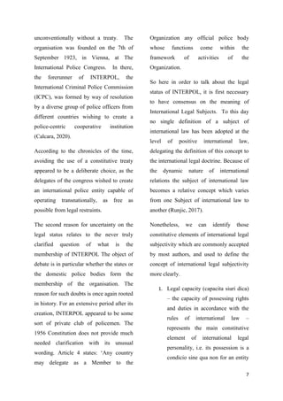 Interpol: Nature, Legal Status and Power | PDF