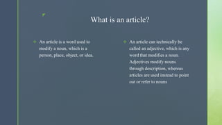 Article in the English Language | PPT