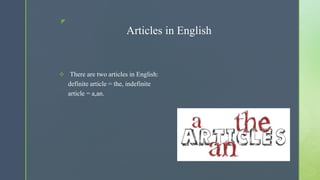 Article in the English Language | PPT
