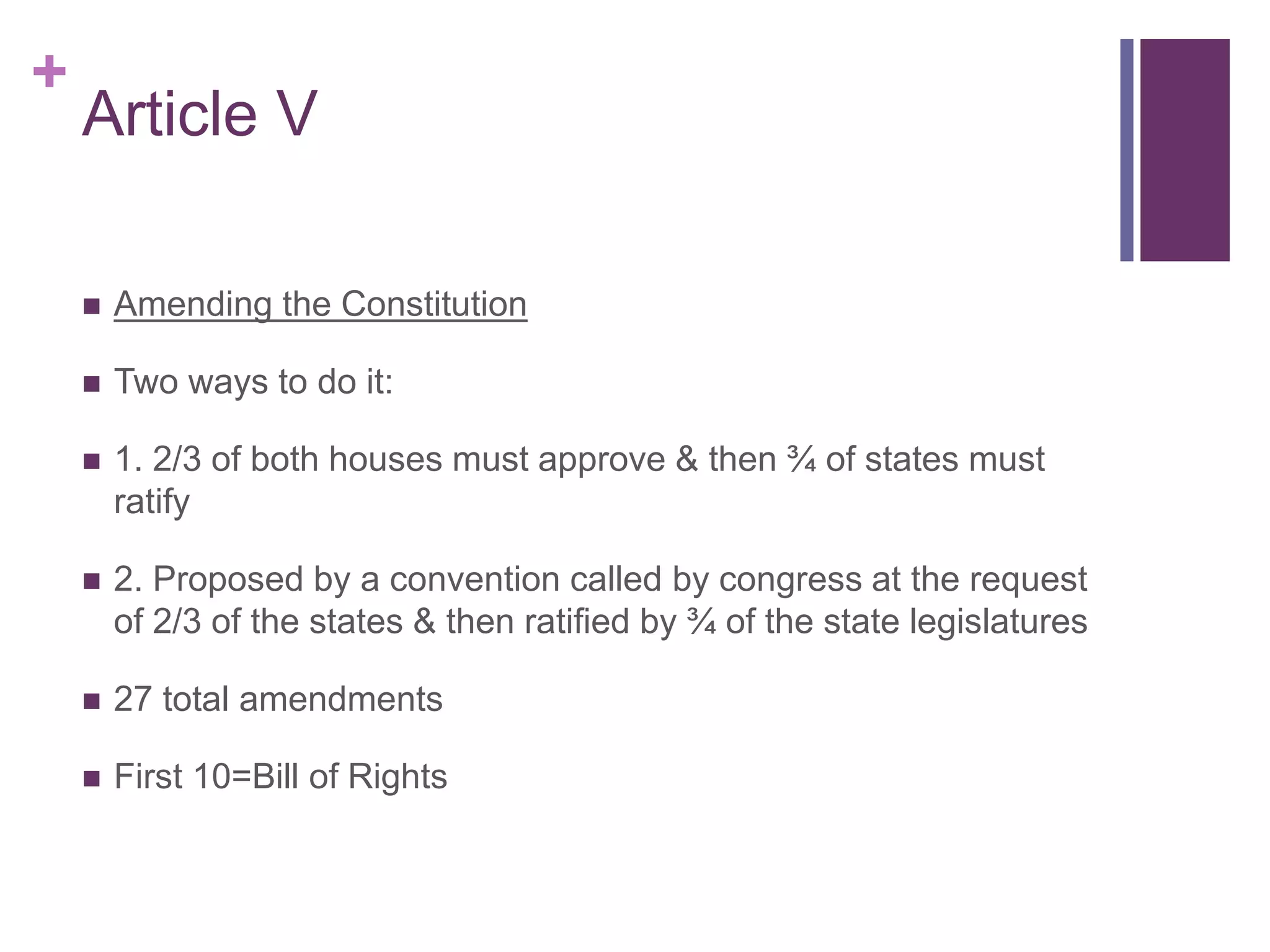 The Constitution: Articles IV-VII | PPTX