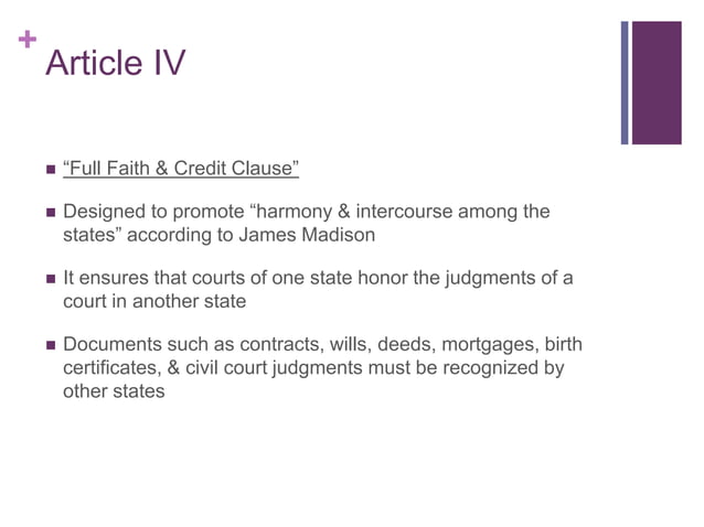 The Constitution: Articles IV-VII | PPTX