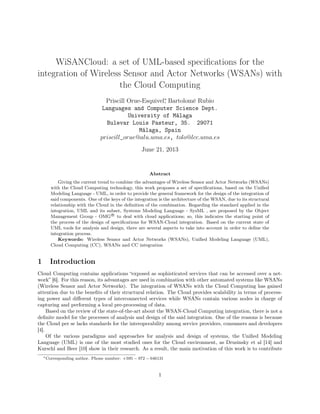 WiSANCloud: a set of UML-based specifications for the integration of Wireless Sensor and Actor ...