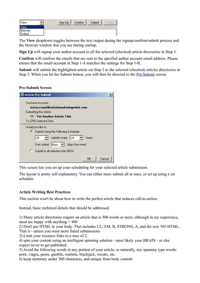 Article marketing robot_instructions_how_to | ODT