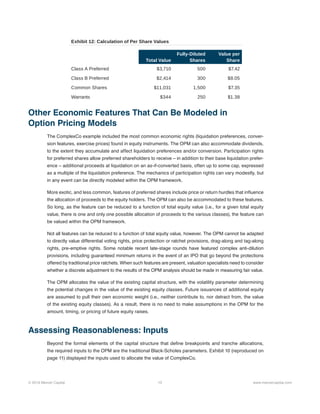 Mercer Capital | A Layperson's Guide to the Option Pricing Model | PDF