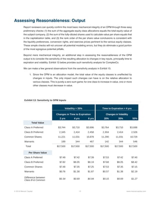 Mercer Capital | A Layperson's Guide to the Option Pricing Model | PDF
