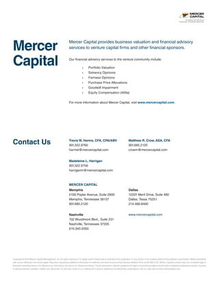 Mercer Capital | A Layperson's Guide to the Option Pricing Model | PDF