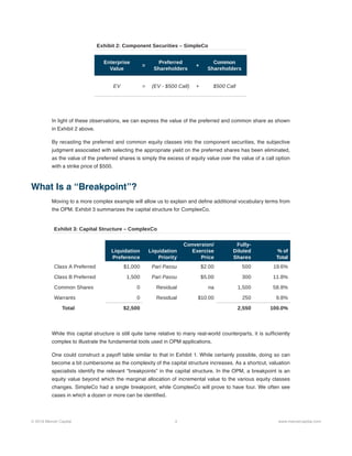 Mercer Capital | A Layperson's Guide to the Option Pricing Model | PDF