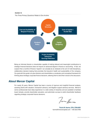 Mercer Capital | Valuation Insight | Corporate Finance in 30 Minutes | PDF