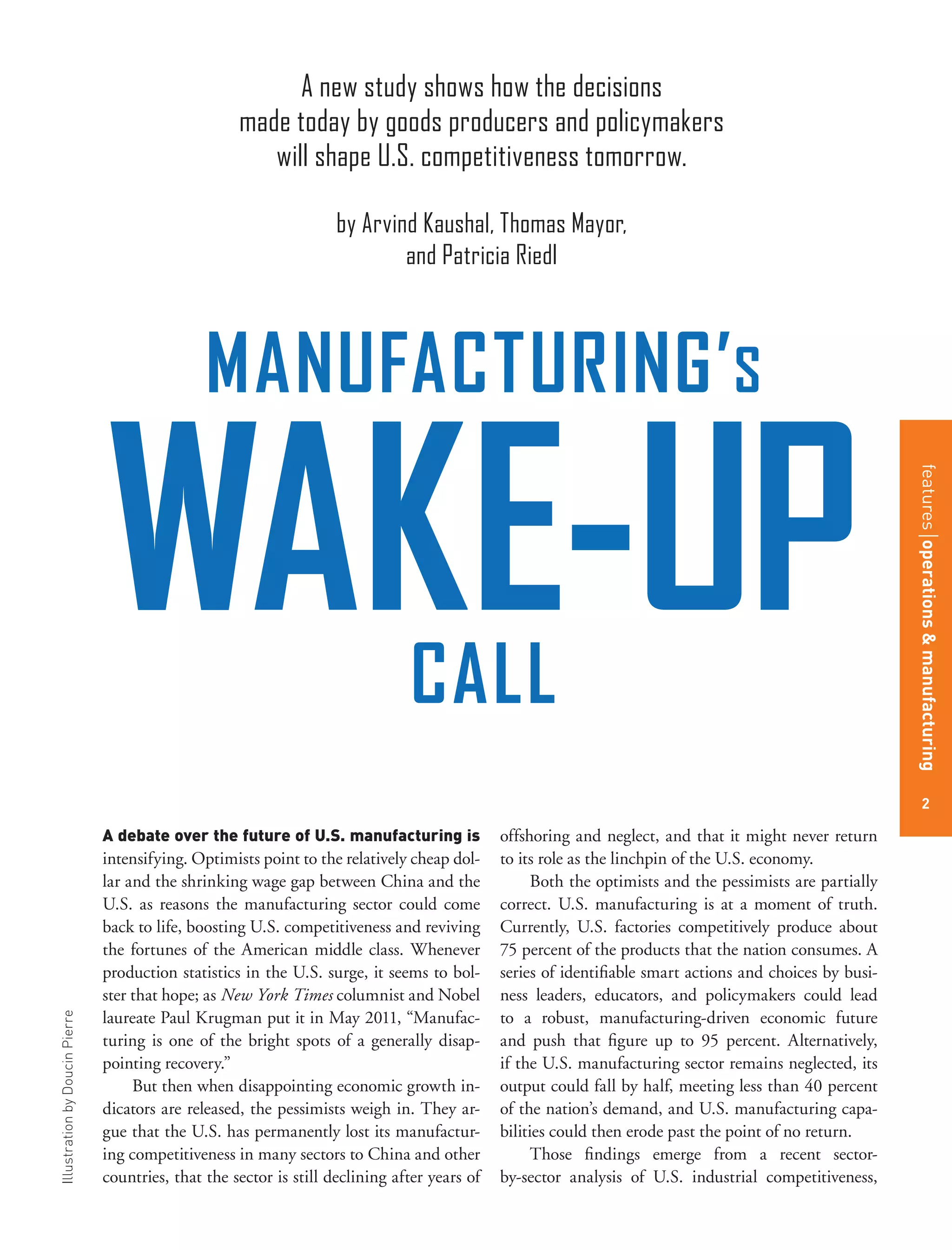 Manufacturings Wake Up Call | PDF