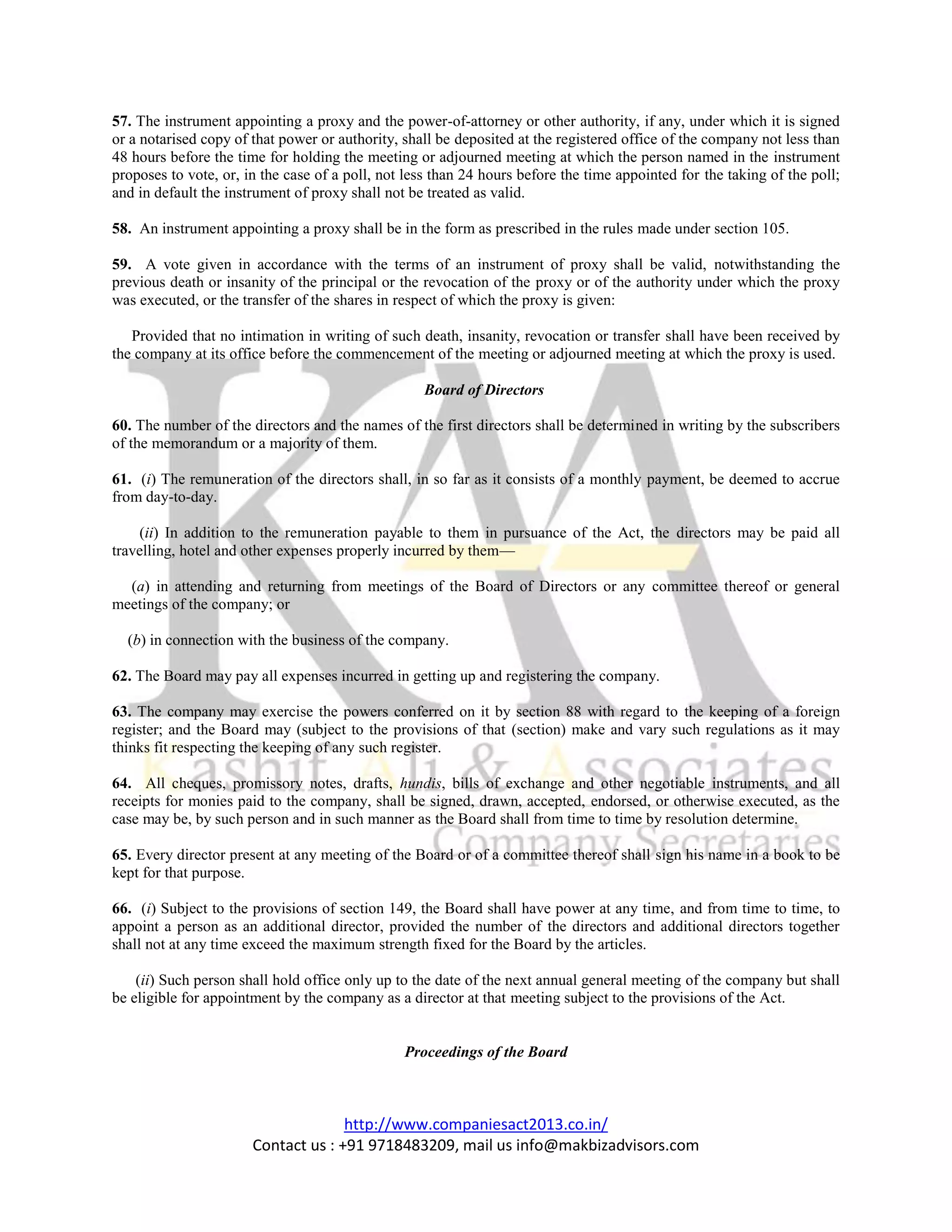 Format of AOA (Article of Association) as per New Companies Act 2013 | DOCX