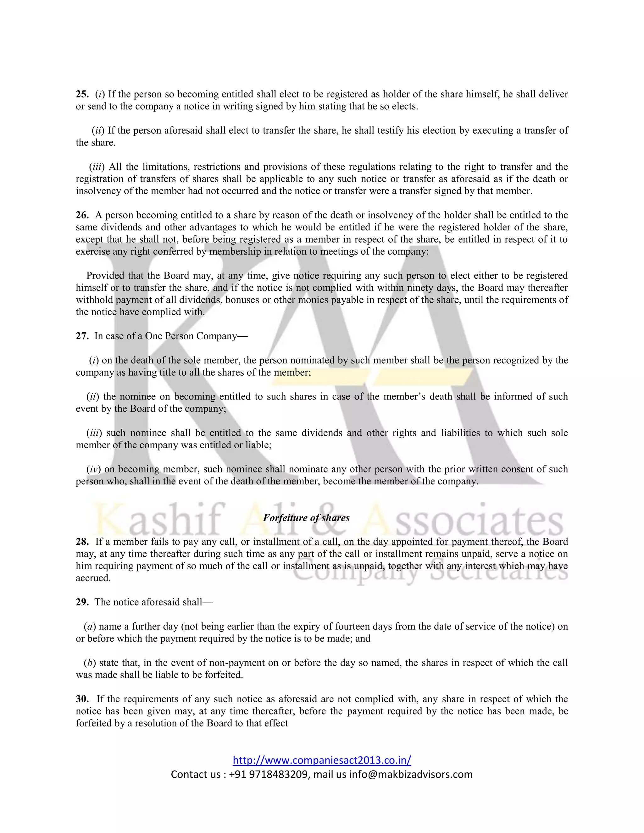 Format of AOA (Article of Association) as per New Companies Act 2013 | DOCX