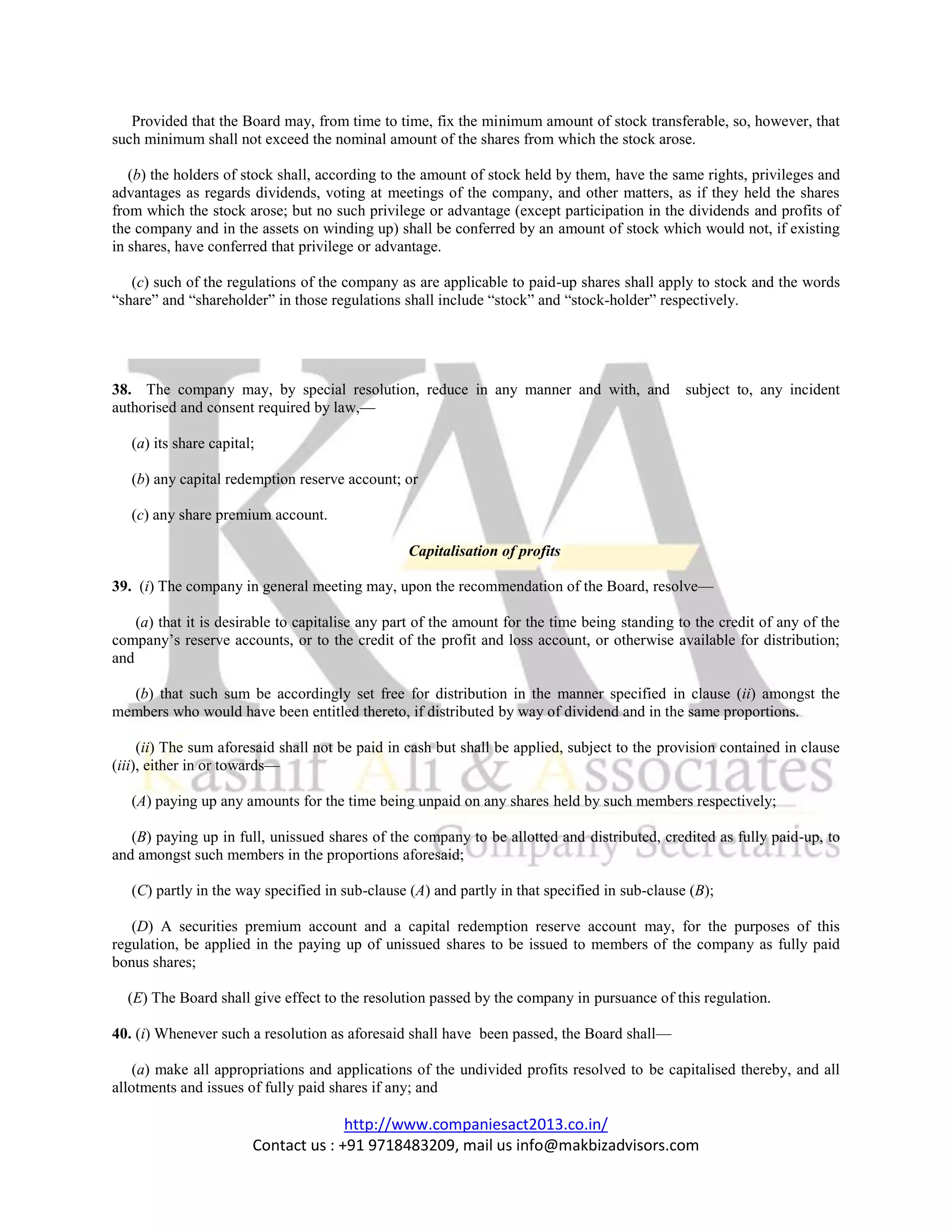Format of AOA (Article of Association) as per New Companies Act 2013 | DOCX