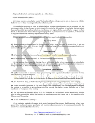Format of AOA (Article of Association) as per New Companies Act 2013 | DOCX