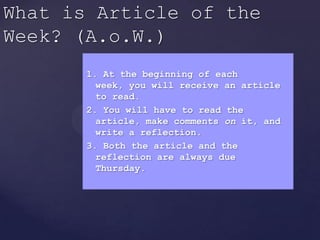 Article of the_week_and_how_to_annotate | PPTX