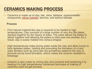 Article on ceramics, glass, adhesives, sealants | PPTX