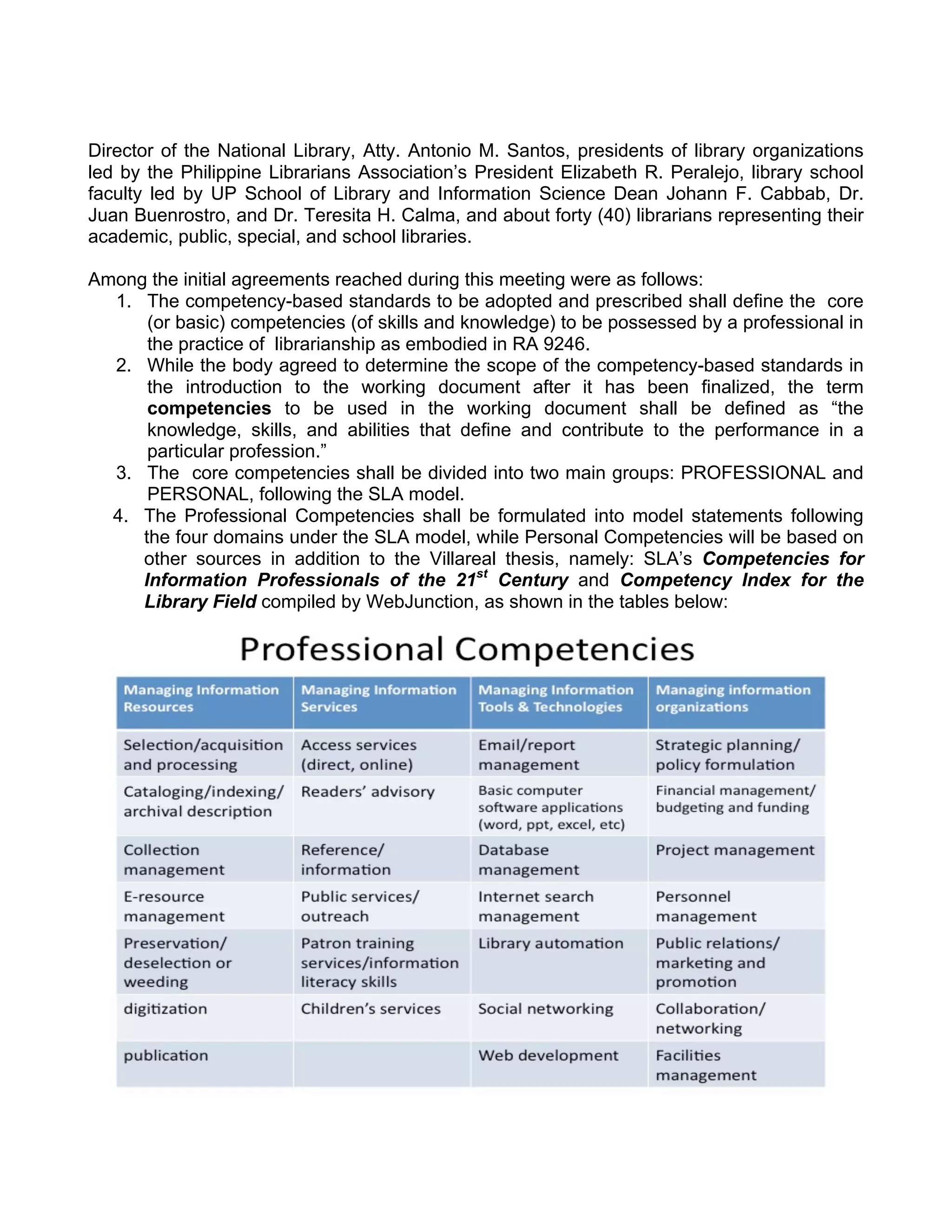 Developing a Competency Standards for Filipino Librarians by Fe Angela ...