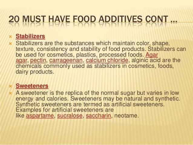 Article on food additives - 20 must have food additives by food indus…