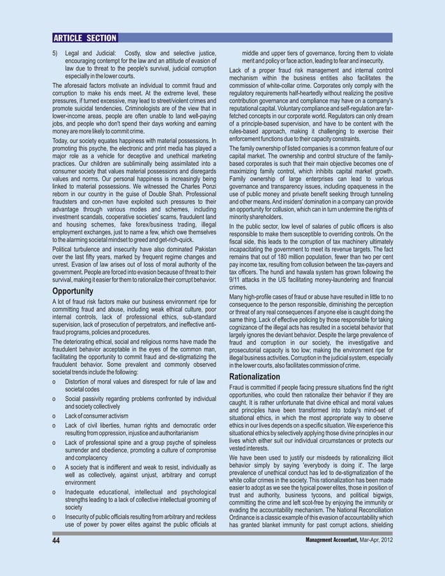 Article on fraud triangle | PDF