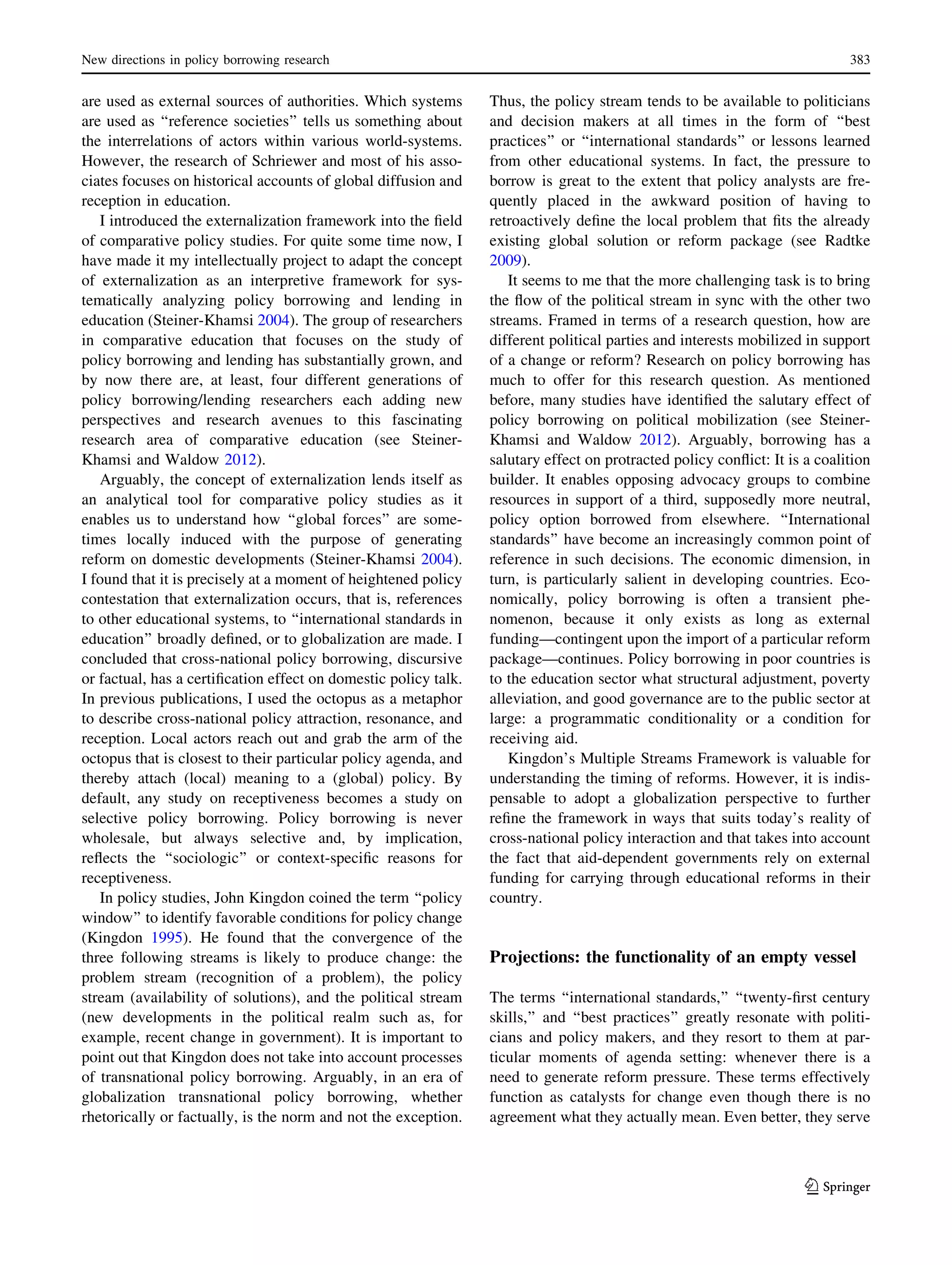 Article on policy borrowing 2 | PDF