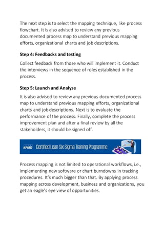 Process Mapping in Six Sigma | PDF