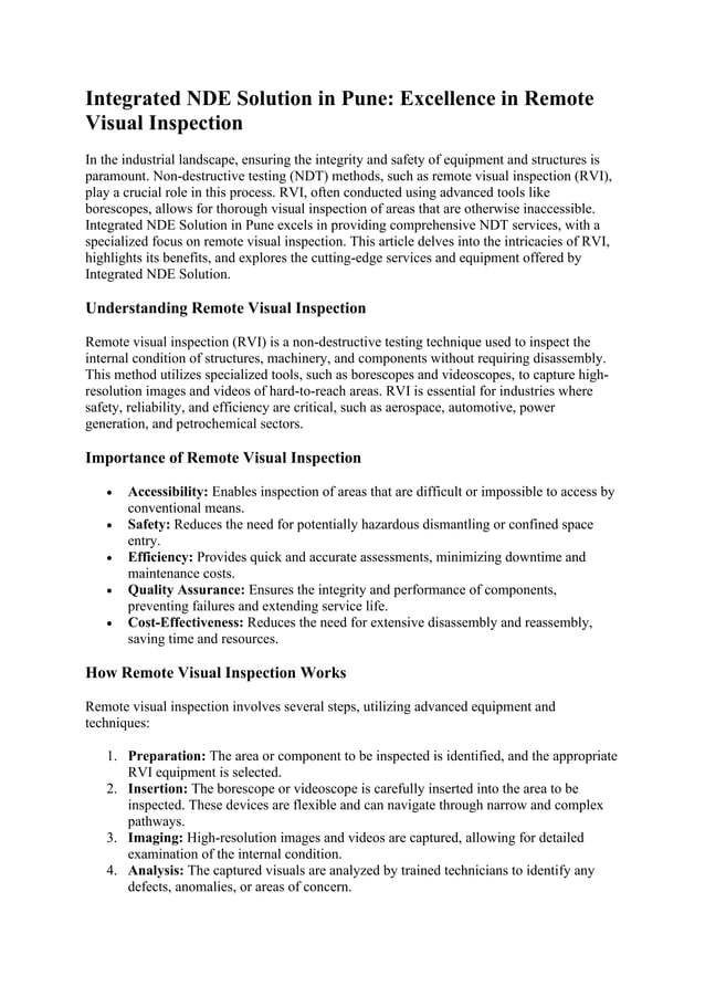 Article on Remote Visual Inspection | Integrated NDE Solution.pdf