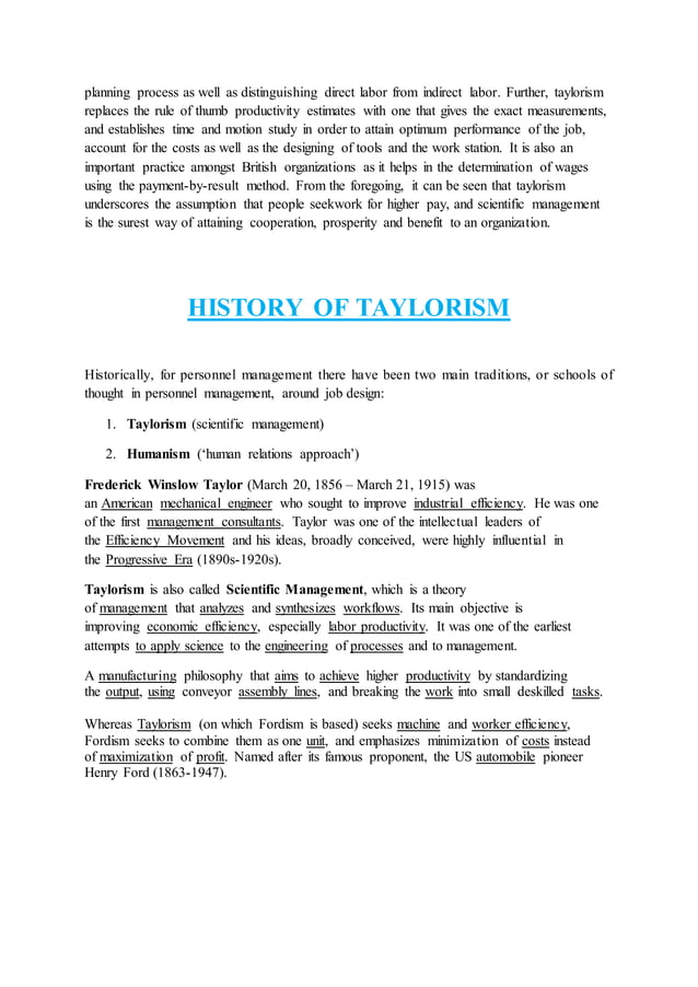 Article on taylorism in u.k | DOCX