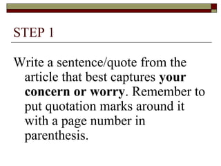 Article paragraph (1) | PPT