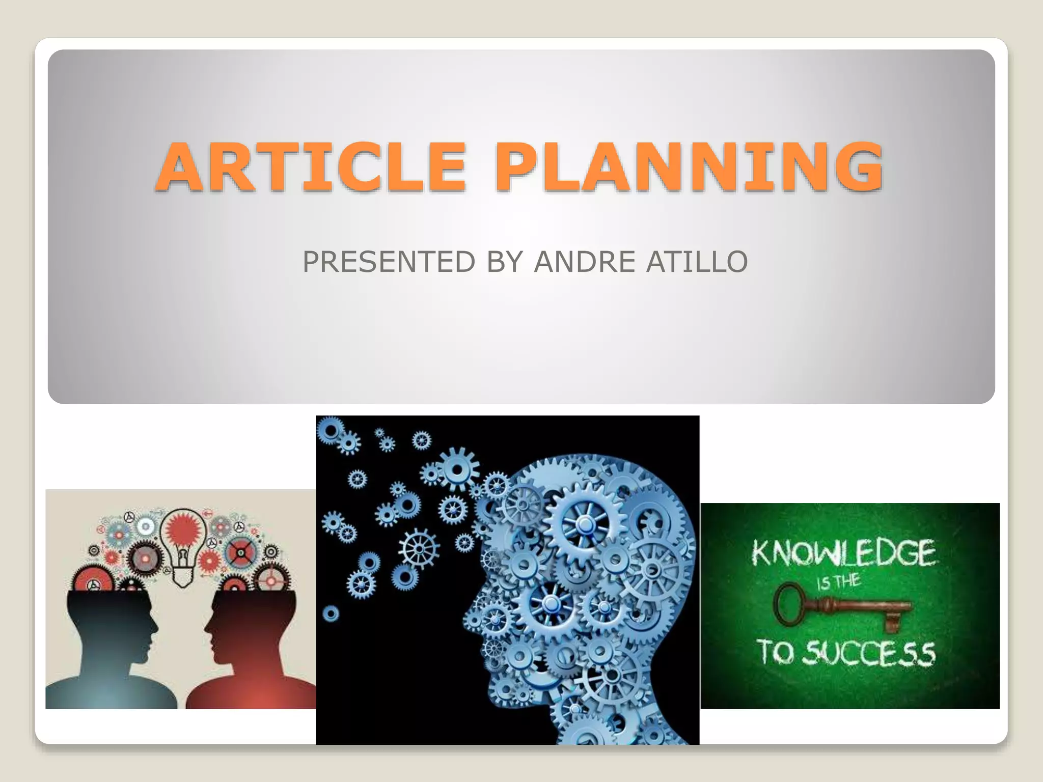 Article planning | PPT