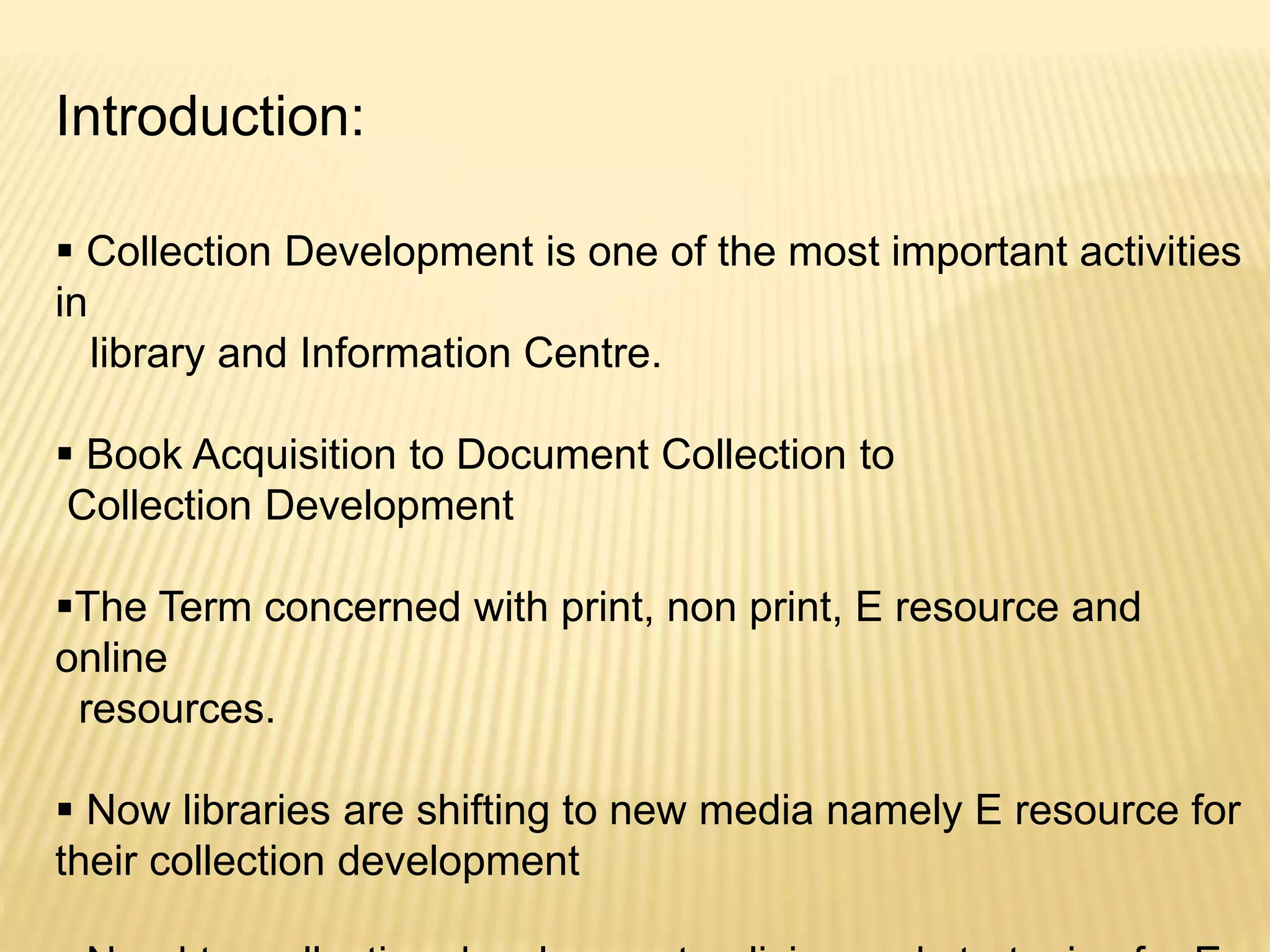 collection development ppt | PPTX