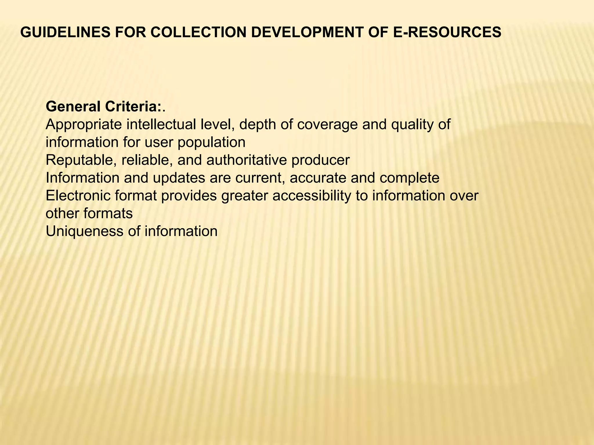 collection development ppt | PPTX