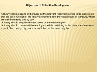 collection development ppt | PPTX