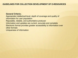 collection development ppt | PPTX