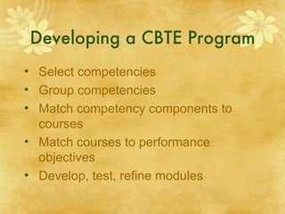 Competency Based Teacher Education | PPT