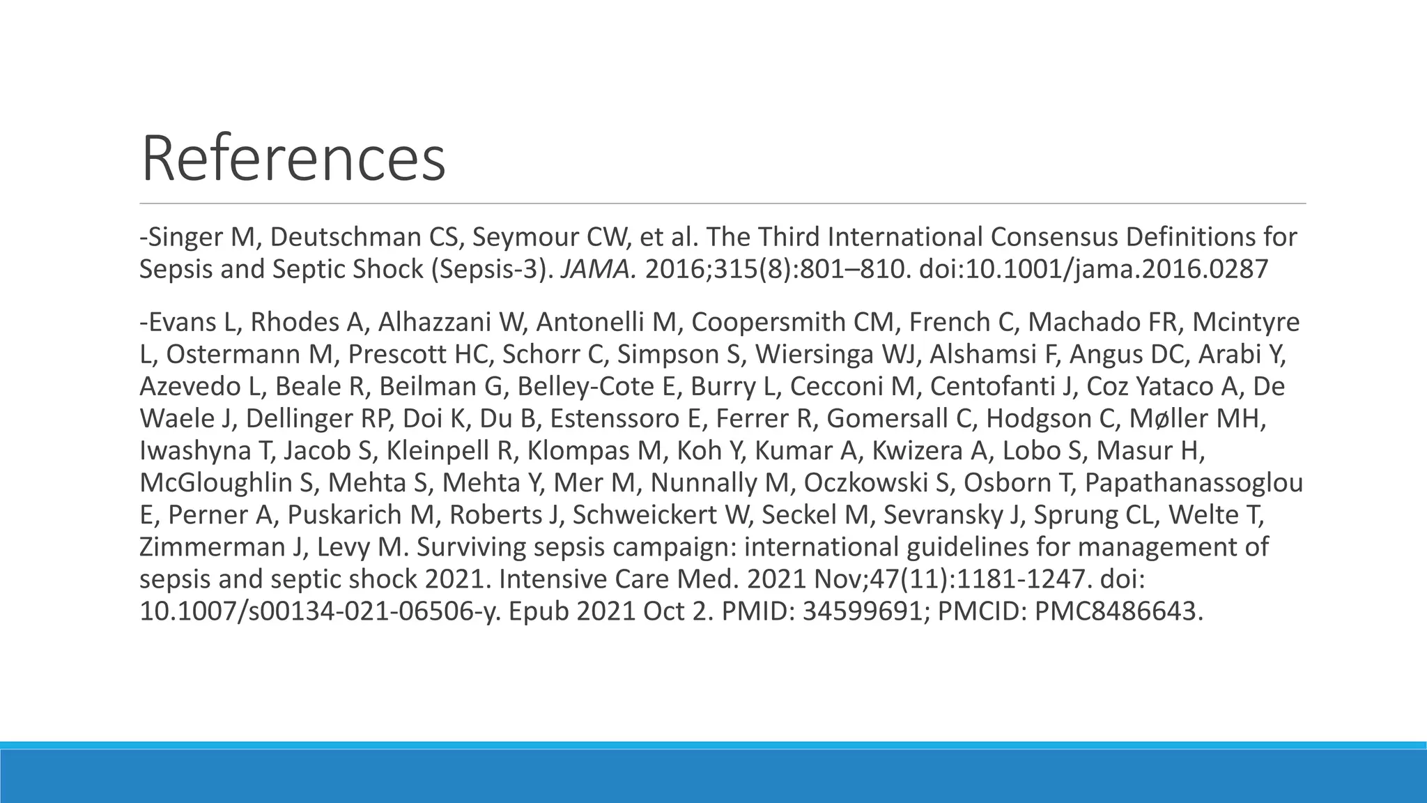Article presentation / Surviving sepsis campaign: international ...