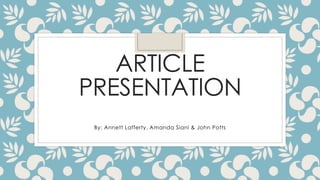 Article presentation 2 | PPTX