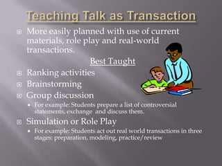 Article presentation esl 501 developing classroom speaking activities ...