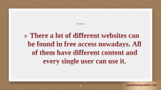 Article Rephraser | PPT