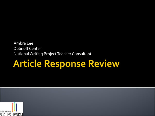 Article response | PPT