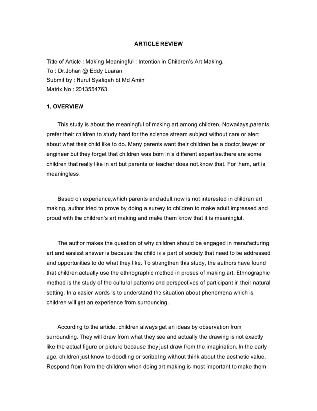 Article review | PDF