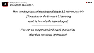 Ch 12. Amplifying what the speaker says | PPT