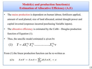 Article review (Agicultural Production Economics) by Yishak and Kutoya ...