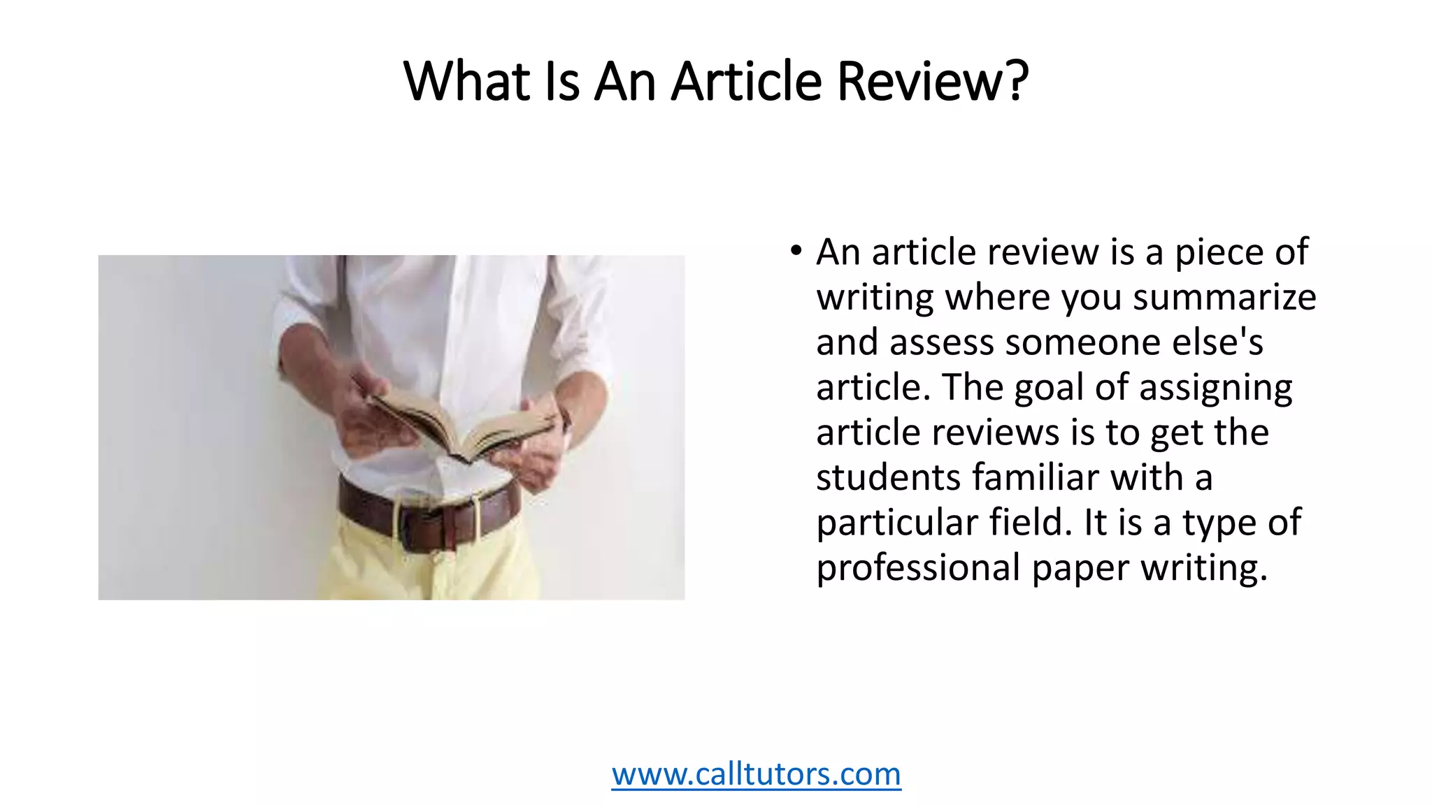 Article review help | PPTX