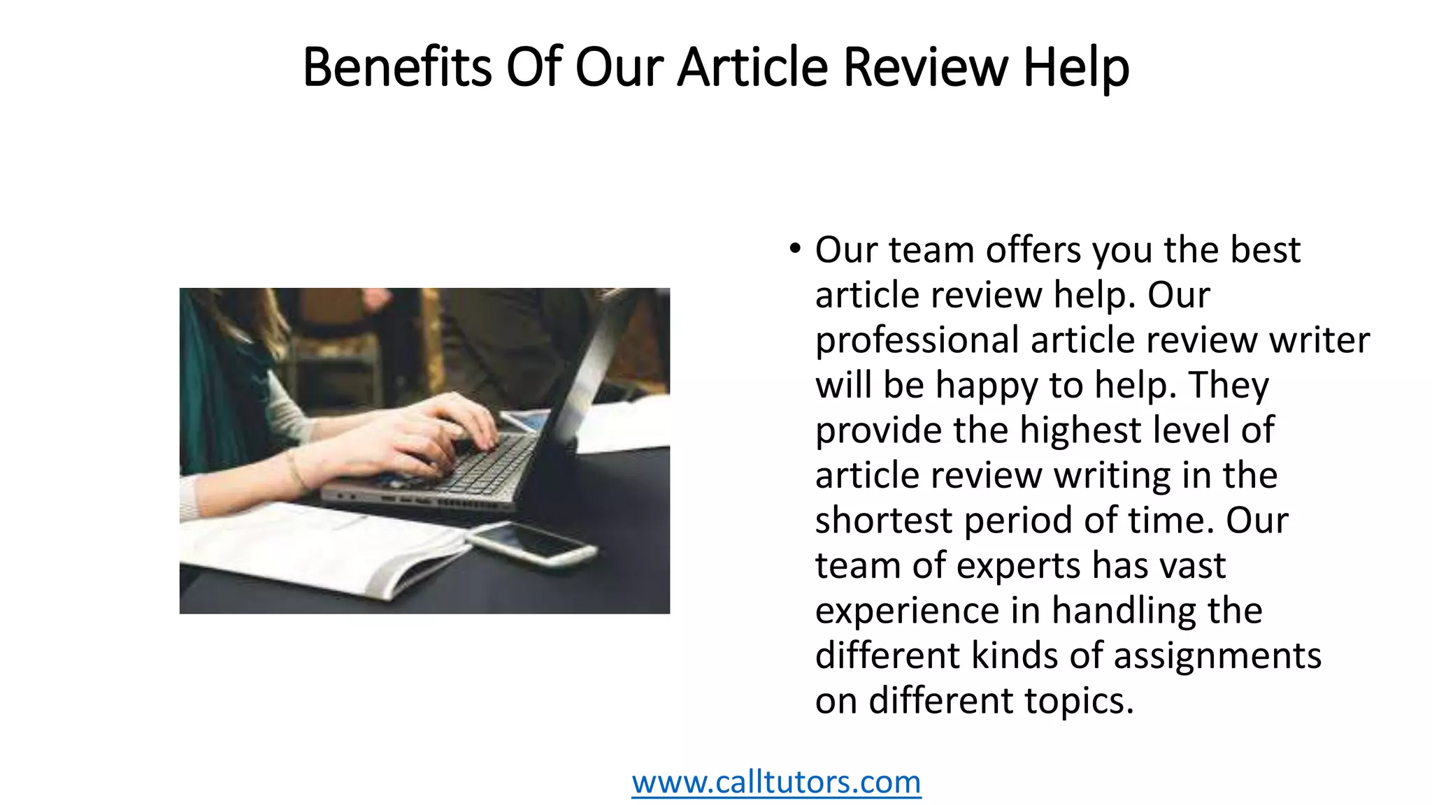 Article review help | PPTX