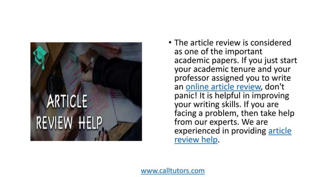 Article review help | PPT