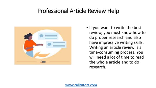 Article review help | PPT