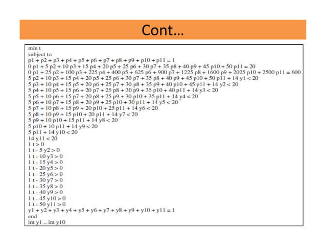 Linear Programming Formulation In Inventory Management Decision Problems With A Service
