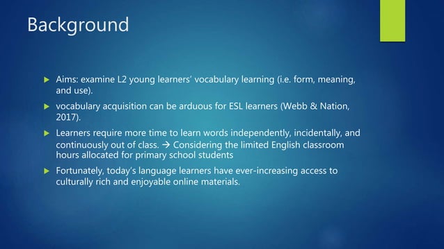 Article review presentation Vocabulary | PPT