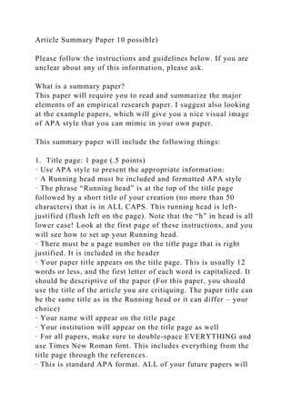 Article Review Sheet and Mystery of the WeekName _______________.docx