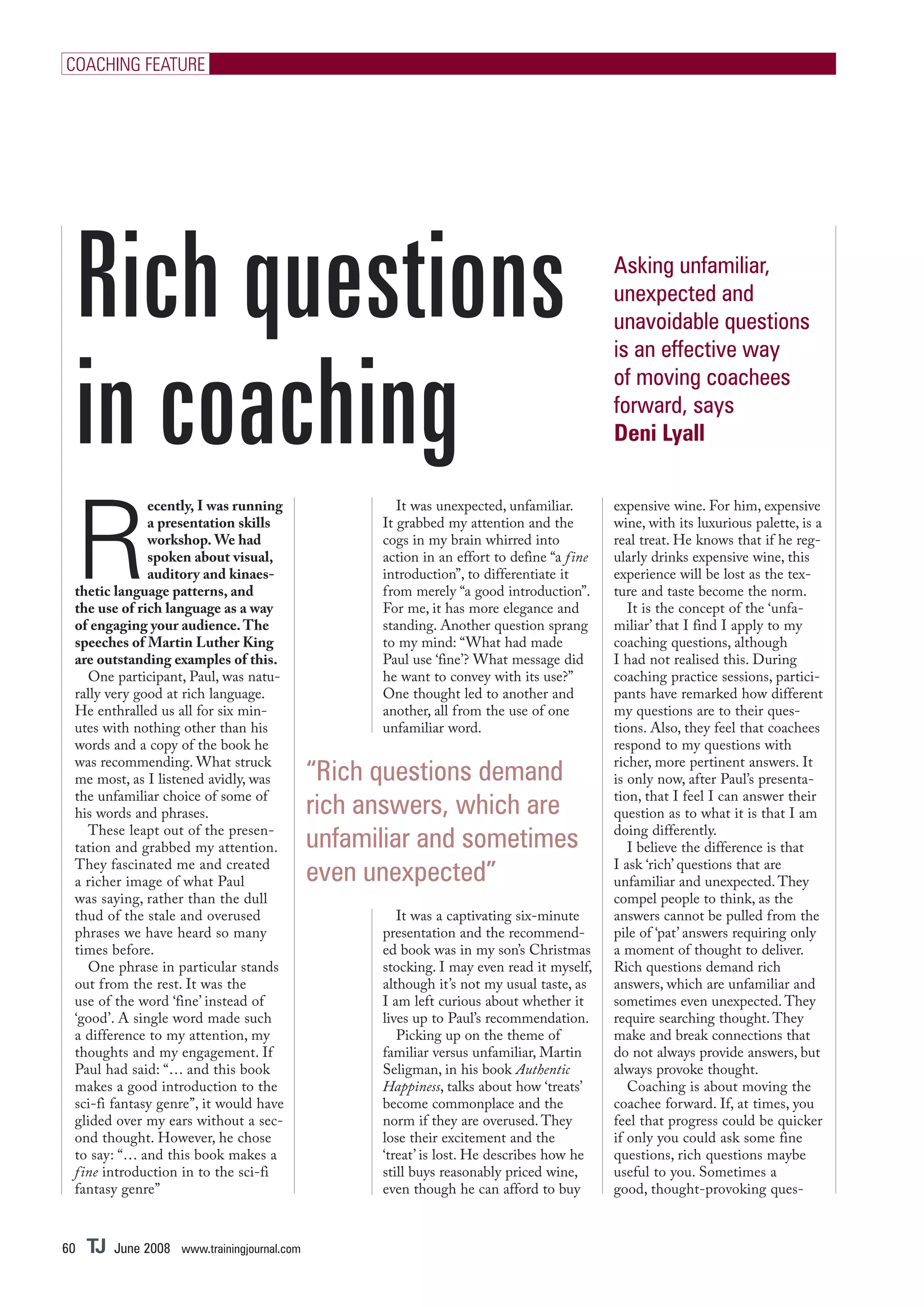 Article Rich Questions | PDF | Science