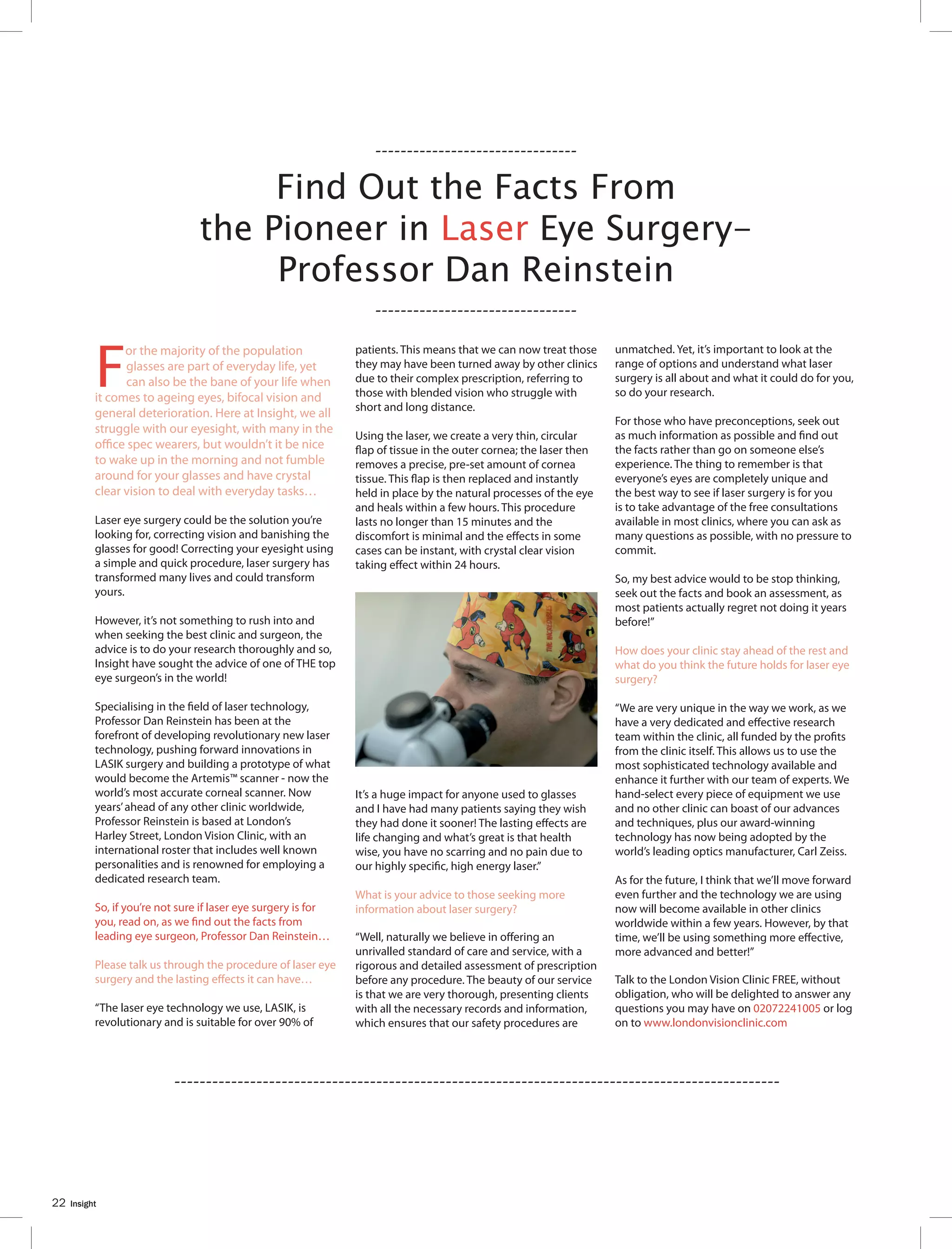 Insight Magazine Interview with Dan Reinstein | PDF